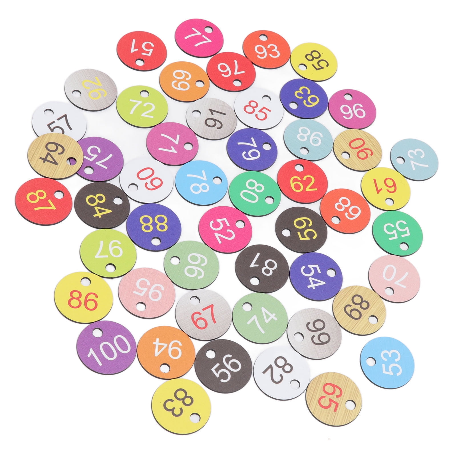 FitBest 50Pcs Round Plastic Number Tags Plastic Number Labels For ...