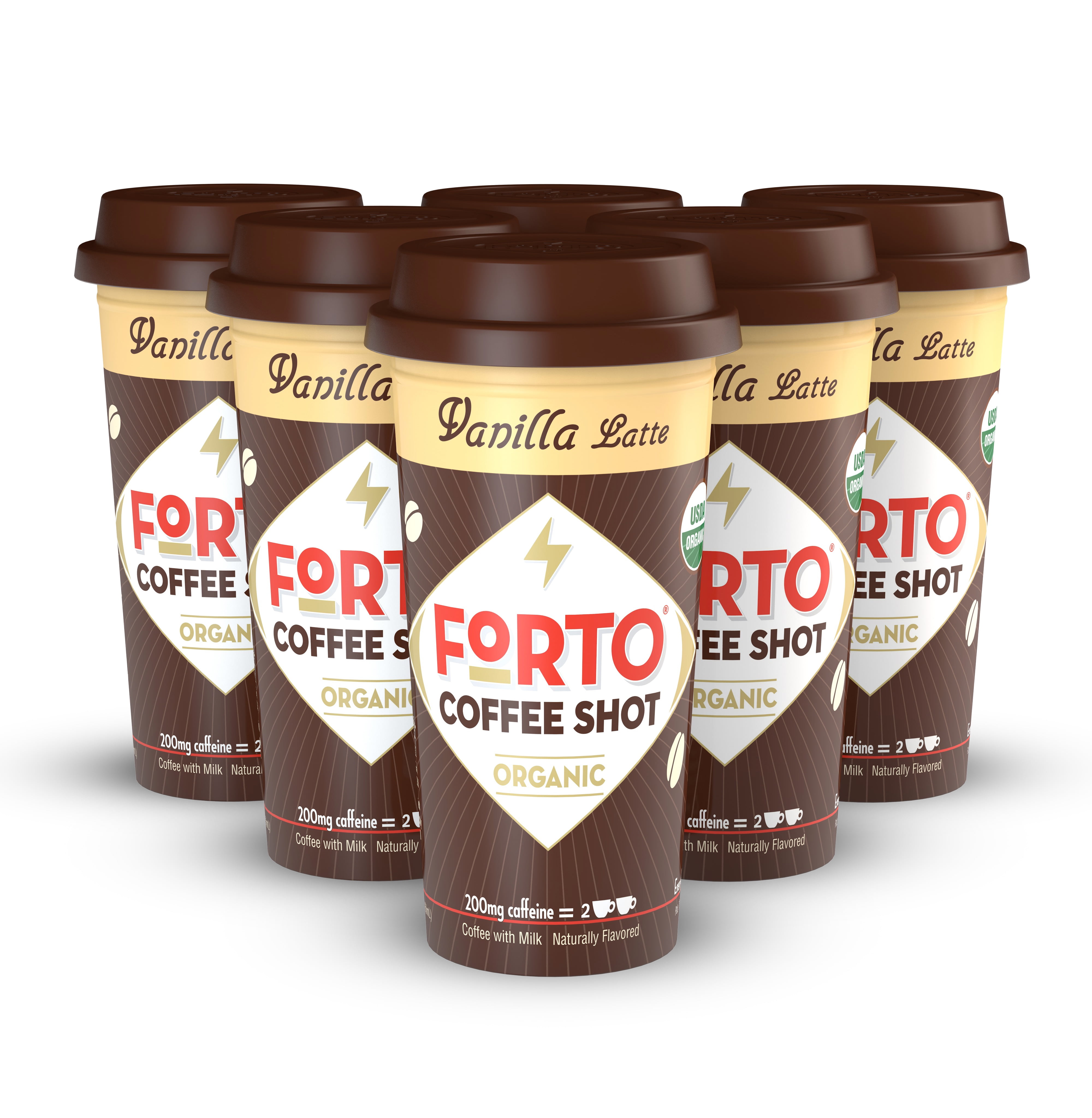 FORTO Coffee Shots – 200mg Caffeine, Vanilla Latte, Ready-to-Drink on ...