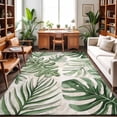 Area Rug 5x8ft, Tropical Green Monstera Washable Rugs for Living Room ...