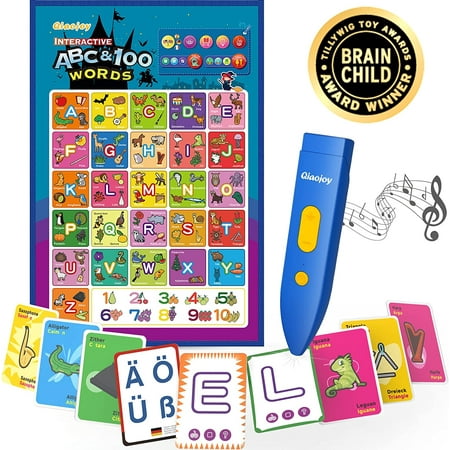 5 Languages Interactive Alphabet Poster Wall Chart ABC Learning for ...