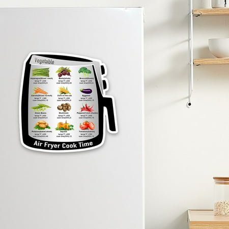 Peggybuy Air Fryer Refrigerator Magnet Meats/Vegetables/Seafood Chart ...