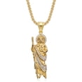 14K Yellow Gold St. Jude Pendant Necklace for Men Personalized ...