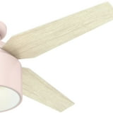 Hunter 52" Cranbrook Blush Pink Ceiling Fan with Light Kit and Remote ...