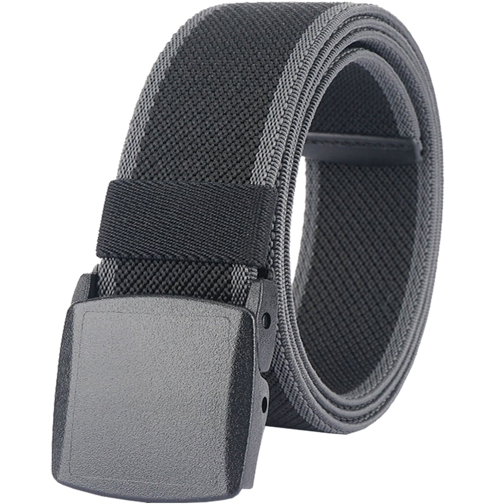 Elastic Belts Men Stretch Canvas Belt Durable Plastic Buckle for Work ...