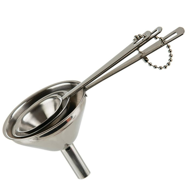 Mainstays Stainless Steel Mini Funnels, 3 Piece - Walmart.com