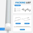 8FT Shop Light 100W 15000LM 6500K | 12-Pack Linkable V-Shape Led Shop ...