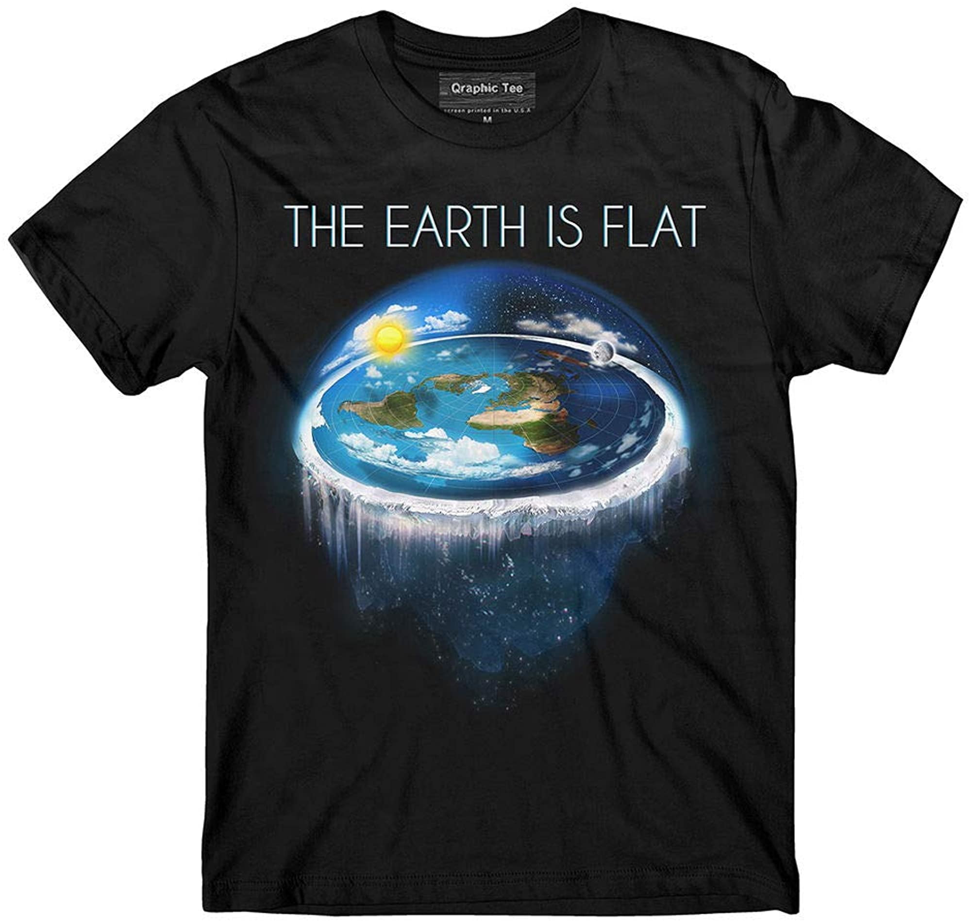 Flat Earth Tshirt,Earth is Flat,Firmament, Sheol, NASA Conspiracy, New ...