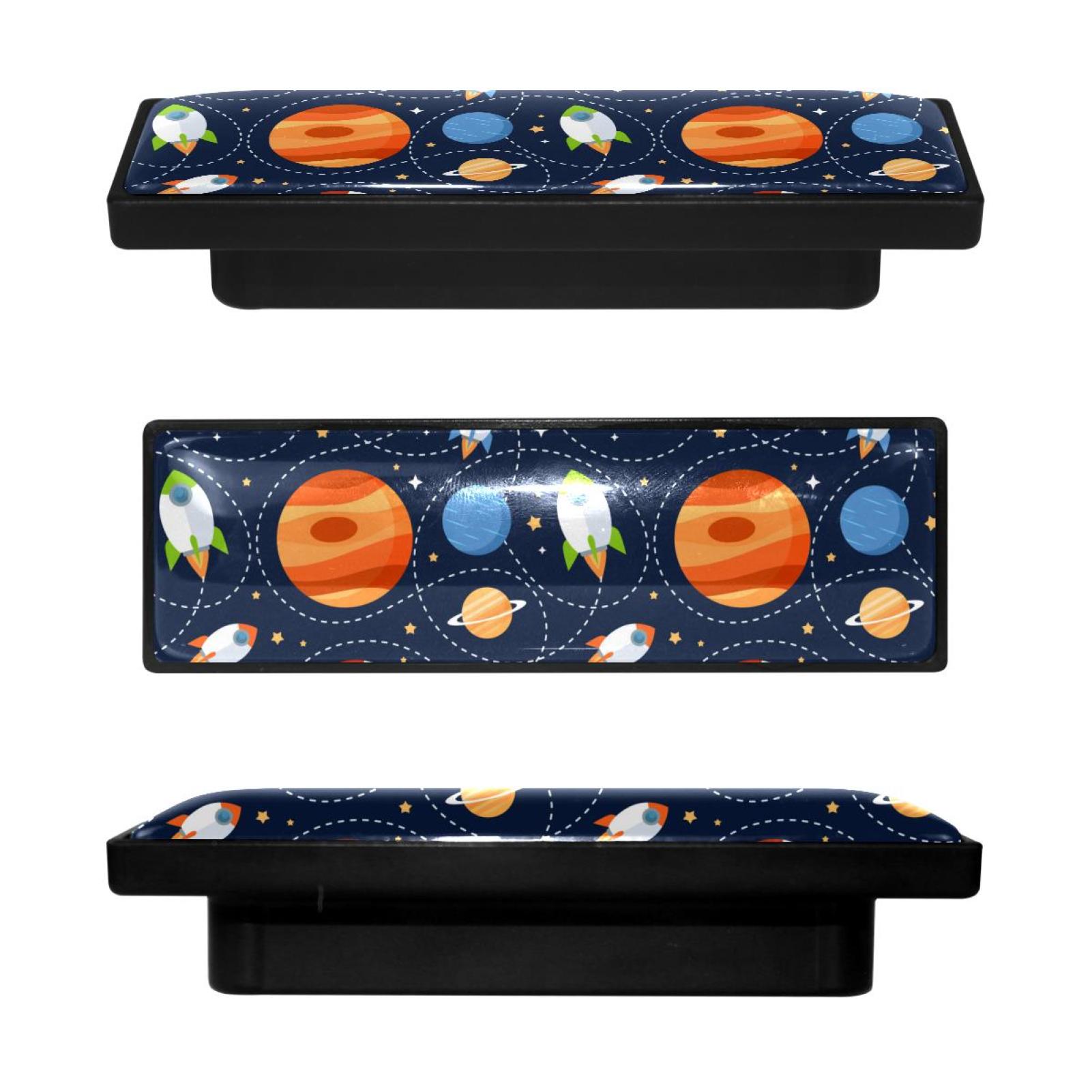 4 Pcs Rectangle Cabinet Handle Cupboard Knob Drawer Pulls Handle Space ...