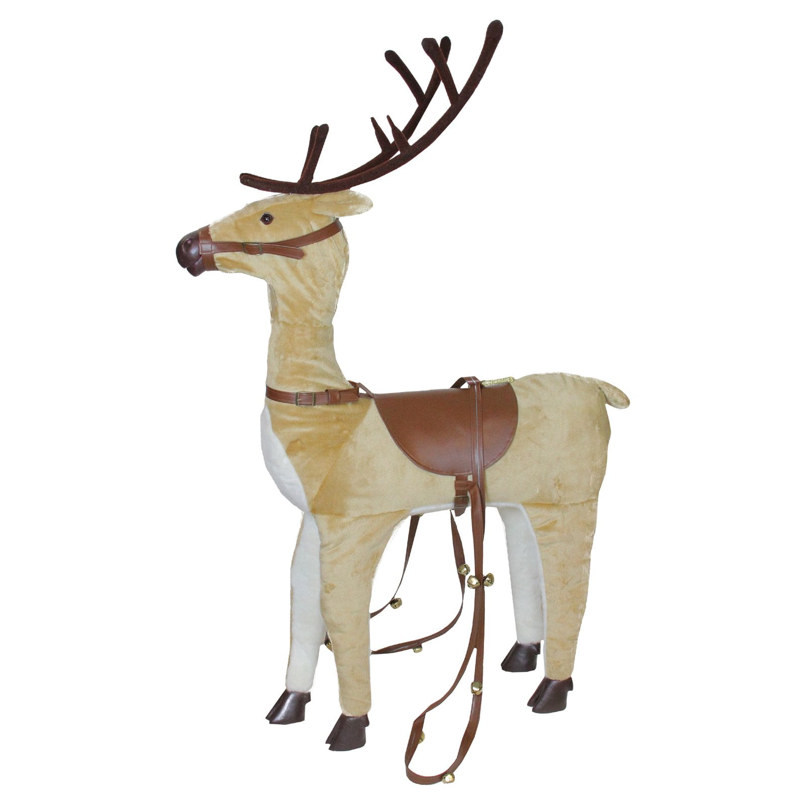 Northlight Plush Standing Reindeer Christmas Decoration with Jingle ...