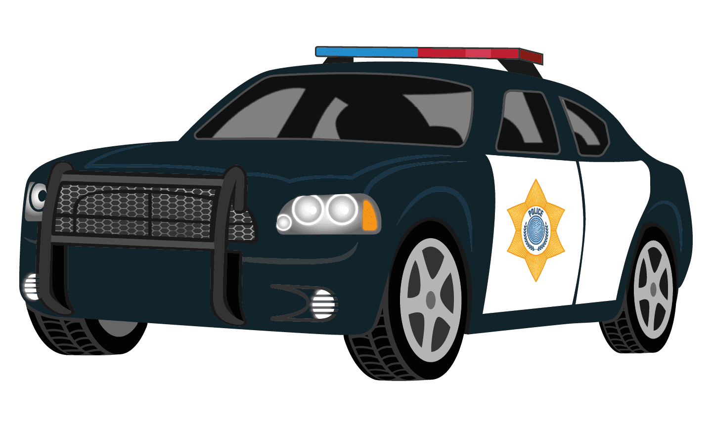 Police Car Artwork Vinyl Wall Decal - Cop Vehicle for 911 Emergecy Wall ...