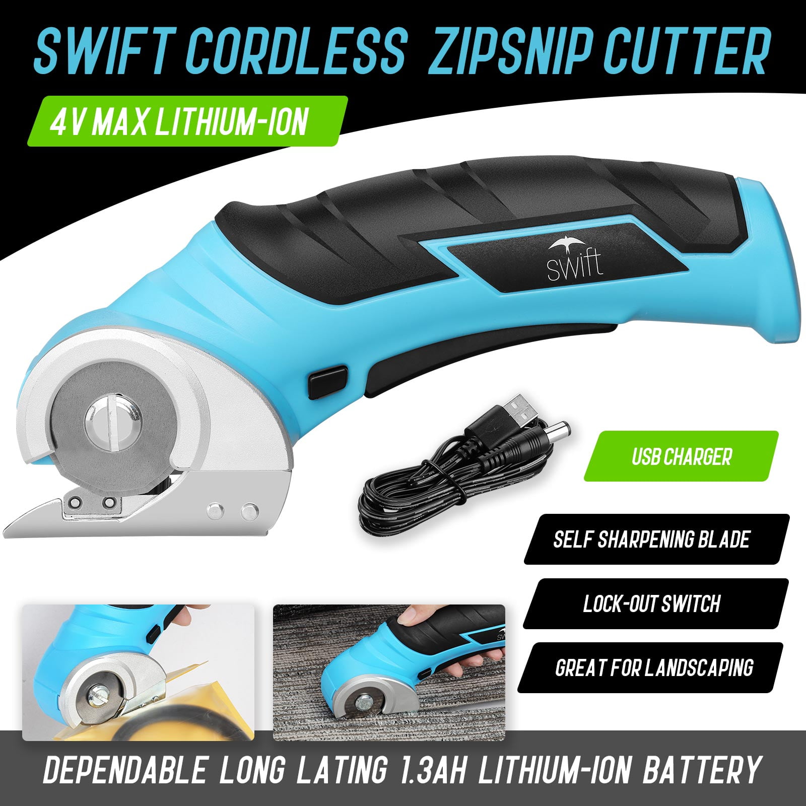 Redback 4V Max Cutting Tool ZipSnip Cordless Drills Power Tools Home ...