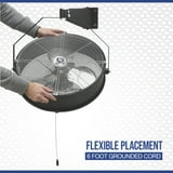 Strongway Garage Bay Fan, 18in. Dia., 3300 CFM, 1/12 HP - Walmart.com