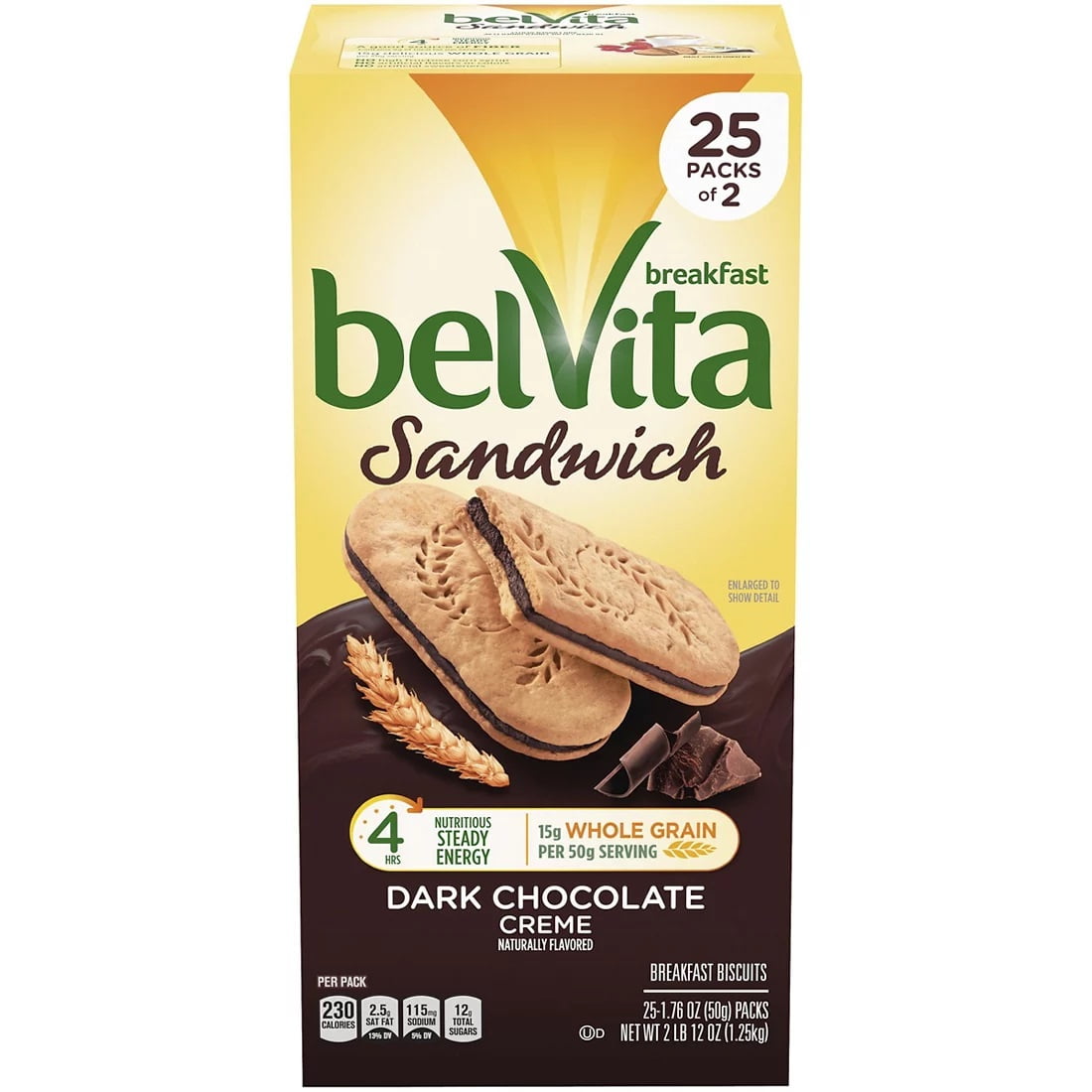 Product of Belvita Dark Chocolate Creme Breakfast Sandwich 25 Ct ...