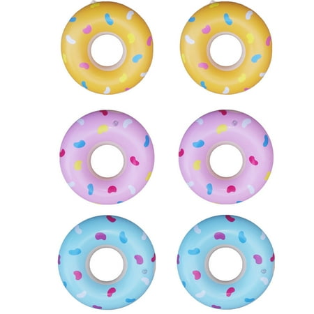 6pcs Inflatable Pool Donuts Mini Donut Inflatables Toys Small Swimming ...
