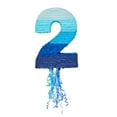 Ombre Blue Number 2 Pinata - Ideal for Boys 2nd Birthday Decorations ...