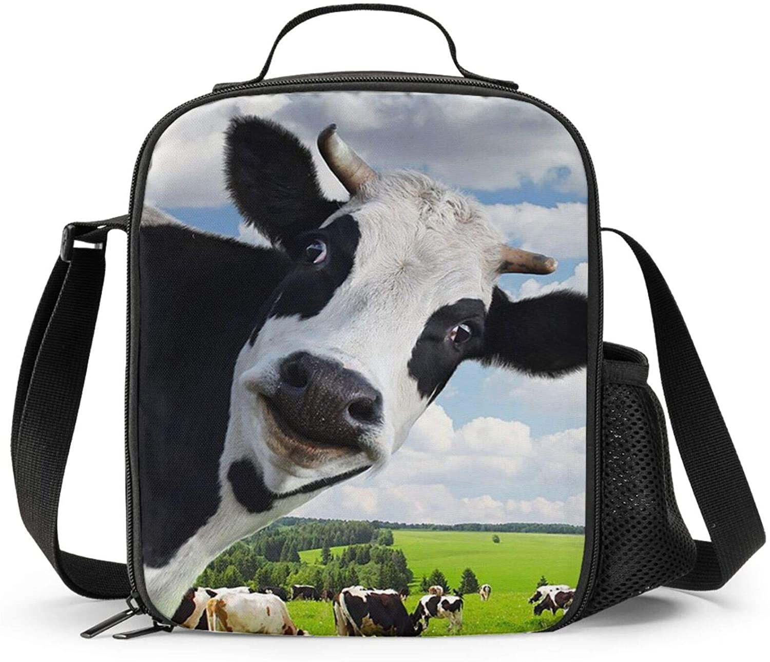 Cow Lunch Box-Insulated Lunch Box for Kids Funny 3D Design with Side ...