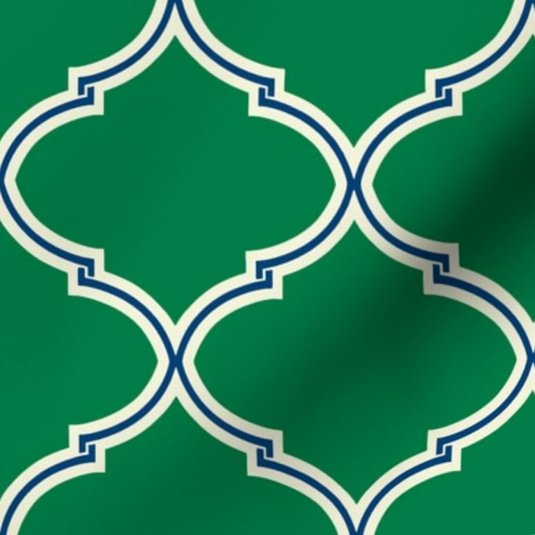 Navy Quatrefoil Pattern