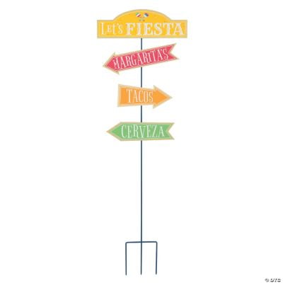 Fiesta Directional Sign - Party Decor - 1 Piece - Walmart.com - Walmart.com