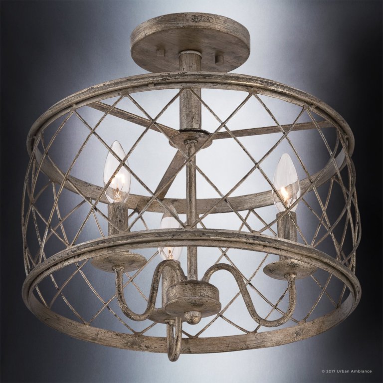 Portfolio Silver Metal Ceiling Light Mount | Shelly Lighting
