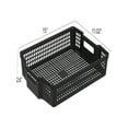 6-Pack Stackable Plastic Woven Basket Organizer, Multi-Function Storage ...