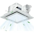 12" Ultra Quiet Bathroom Exhaust Fan with LED Light, 1.0 Sone, 141 CFM ...