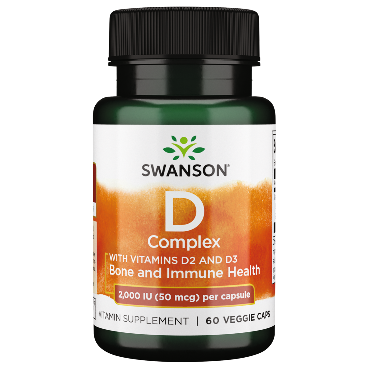 Swanson Vitamin D Complex with Vitamins D-2 and D-3 50 Mcg 60 Veggie ...