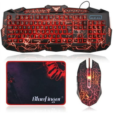 Shipadoo D500 RGB 104 Keys Gaming Keyboard and Mouse Combo, Black ...