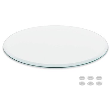 vidaXL Table Top Glass Top Round Table Top Replacement for Coffee Side ...