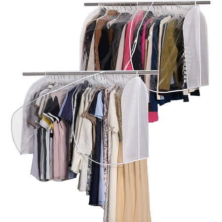 Extra Large Hanging Garment Rack Cover Storage with Clear PVC Window ...