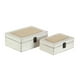 DecMode White Wood Decorative Box with Hinged Lid, 2 Count - Walmart.com