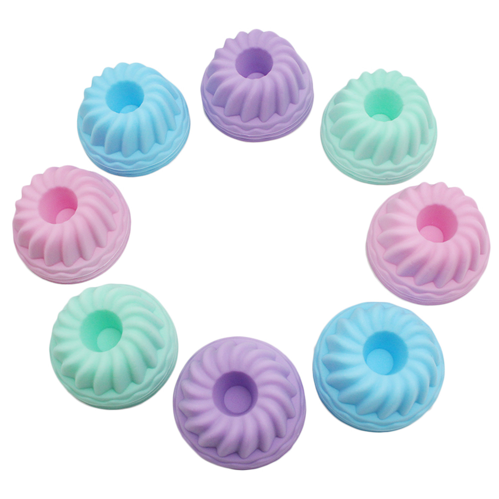 Lot of 8 Mini Flan Pan 3 1/2" Tart Molds Stainless - Walmart.com