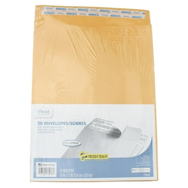 Mead Heavyweight Large Clasp Envelopes, 9x12 inch, 20 Count - Walmart.com