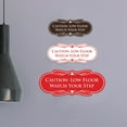 Designer Caution: Low Floor Watch Your Step Sign (Ivory/Dark Brown ...