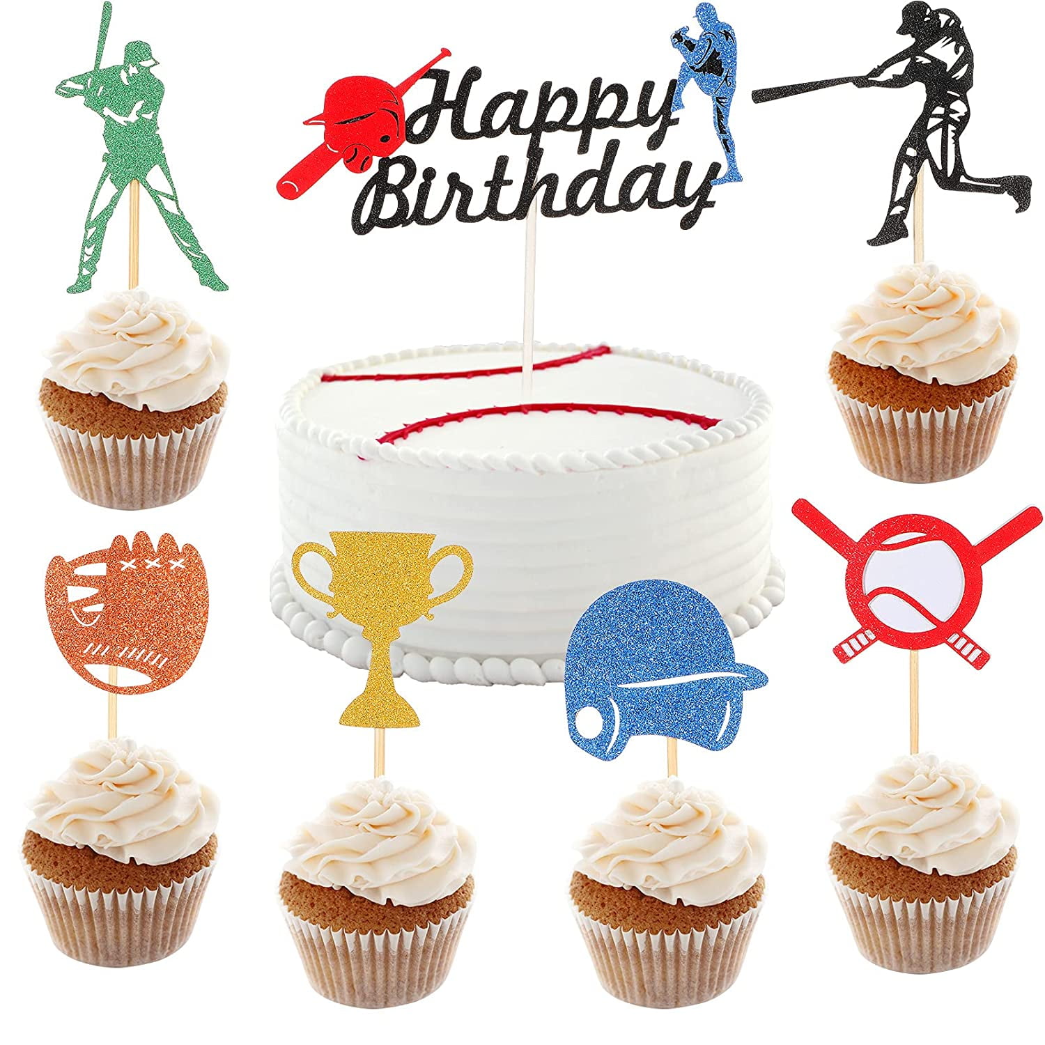 Banners & Signs Party Décor baseball cake topper baseball player cake ...