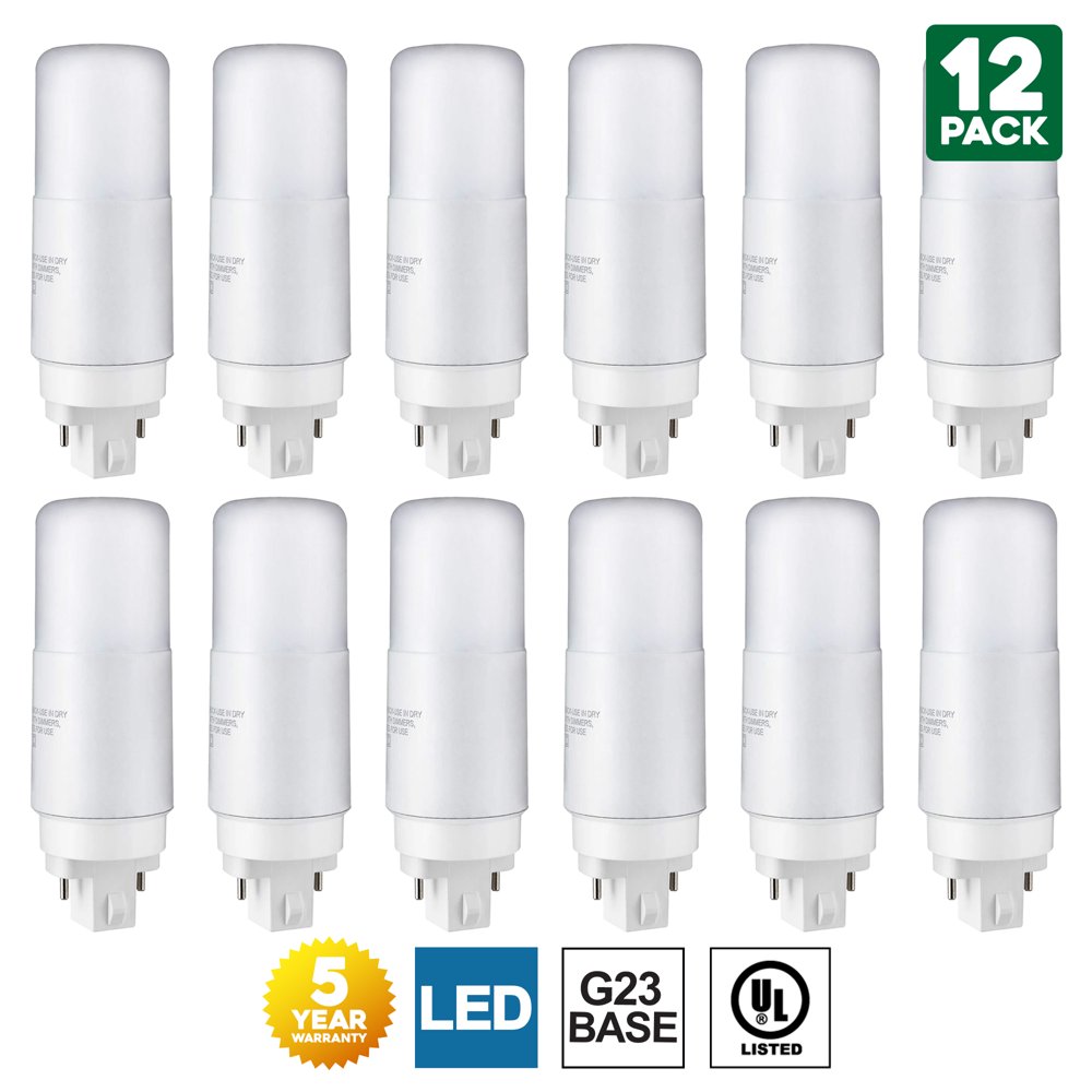 12 Pack Sunlite G23 LED Bulb, 2-Pin PLV, 7 Watt, Warm White (3000K ...