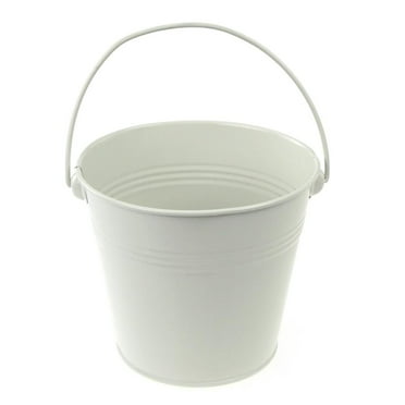 Metal Pail Bucket Party Favor, 7-Inch, Silver - Walmart.com