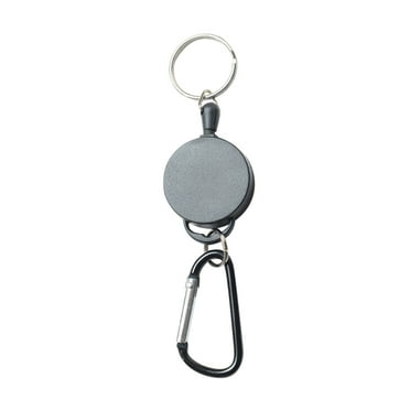 Retractable Key Reel, Heavy Duty Keychain with Carabiner, Steel Cable ...