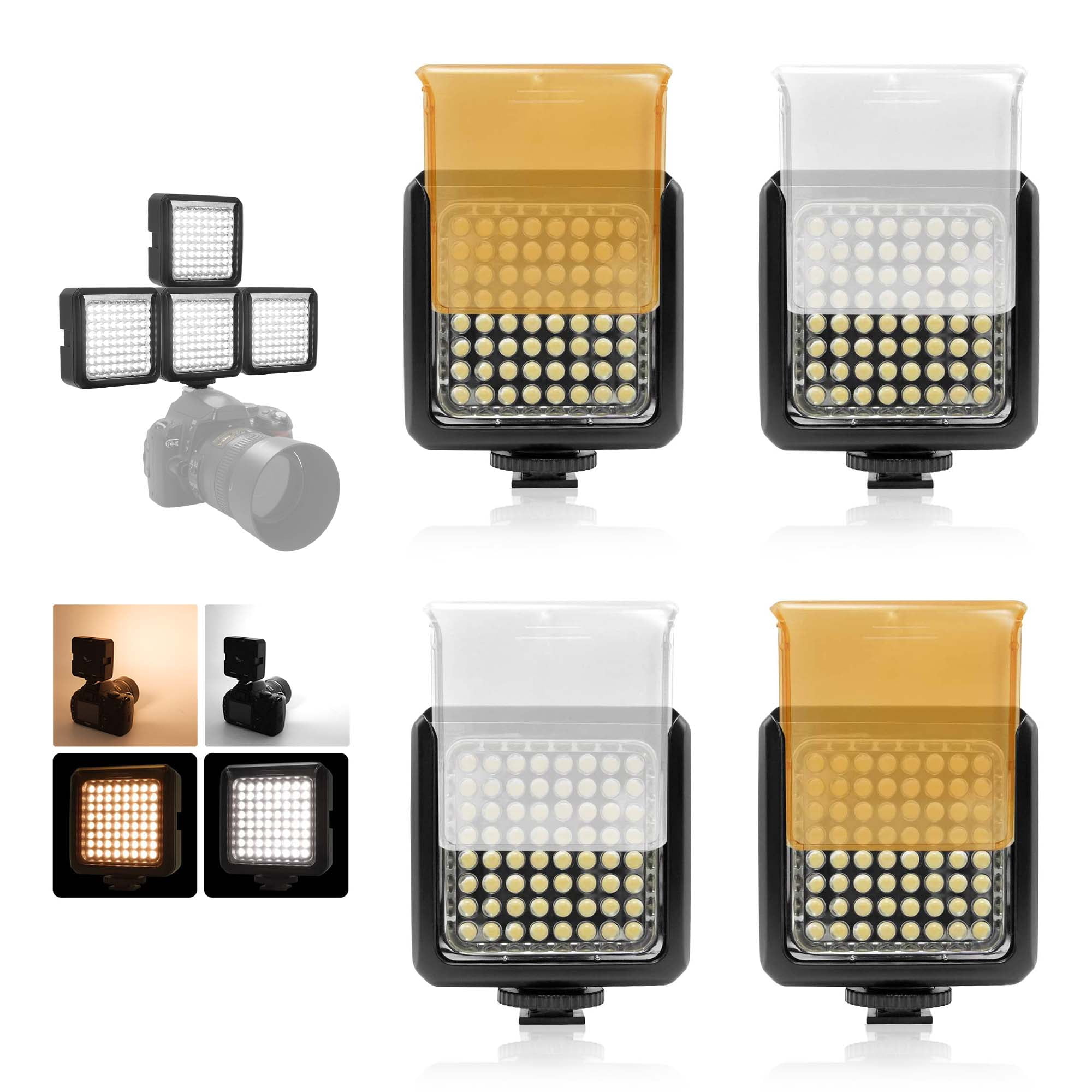 LS Photography LED Photo Video Camera Lights, Hot Shoe Mount Continuous ...