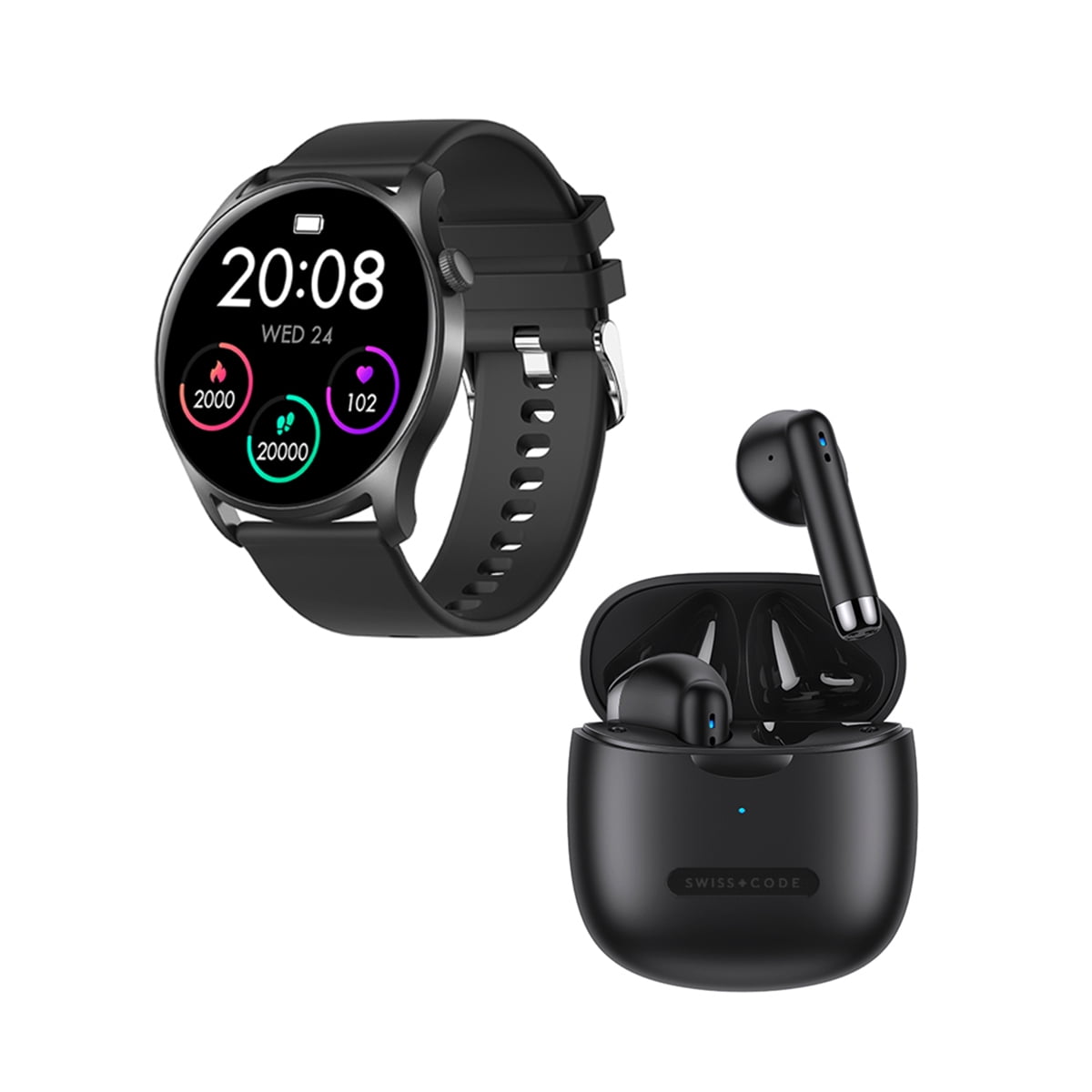 Smartwatch Swiss Code S+Watch Lite II Negro + Audífonos Inalámbricos in-ear Seed Negro unisex ...