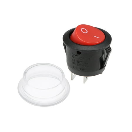 Red Rocker Switch W Waterproof Case Toggle Switch ON/OFF AC250V/6A 125V ...