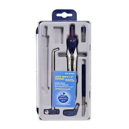PACIFIC ARC QSB8020EX SPEED BOW COMPASS W/EXTENDER, RULING PEN, AND ...