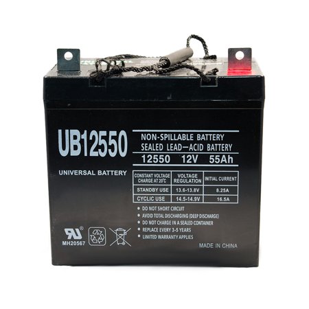 12V 55Ah Power Boat Pontoon Electric Trolling Motor Deep Cycle Battery ...