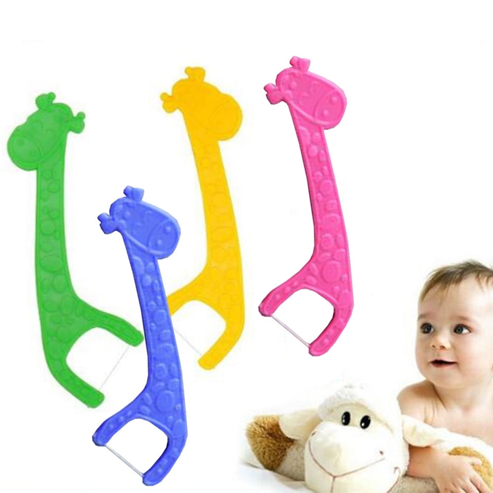 60 piezas de hilo dental desechable para niños, palillos interdentales ...