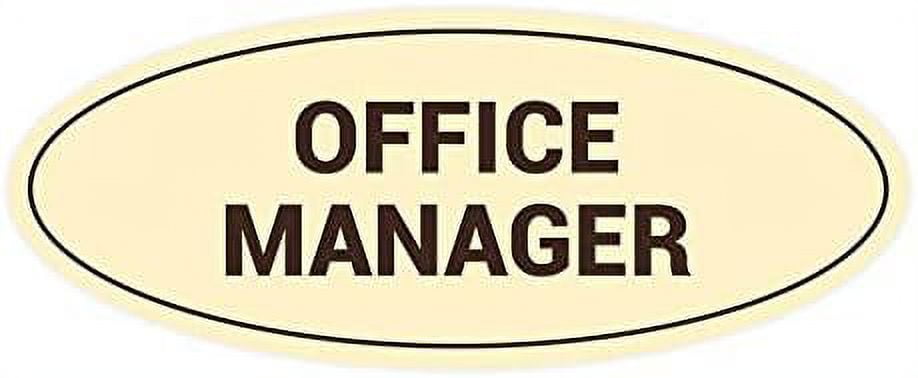 oval office manager sign (ivory/dark brown) - large - Walmart.com
