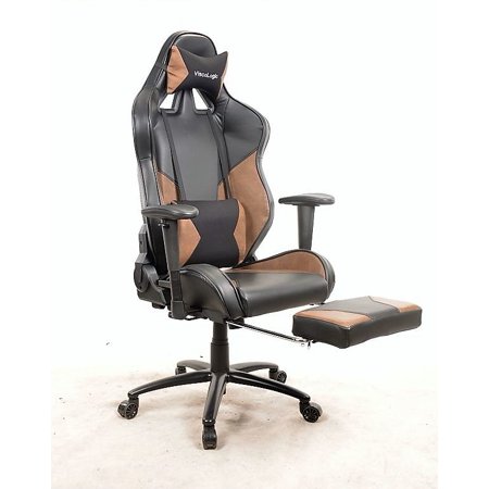 ViscoLogic RAPTOR Ergonomic Gaming Chair with Adjustable Footrest ...