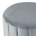 Nicole Miller Ridge Velvet Ottoman Upholstered Channel Tufted Matte ...