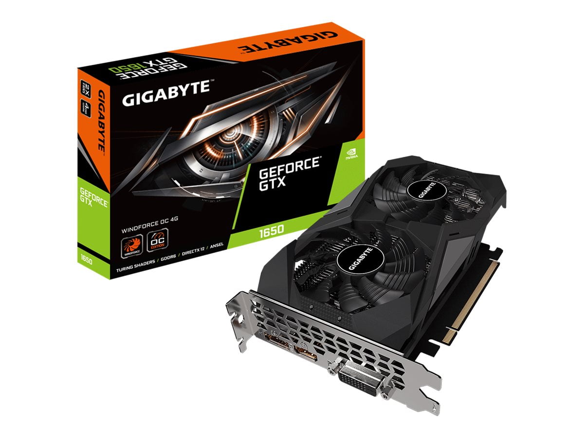 Gigabyte GeForce GTX 1650 D6 WINDFORCE OC 4G - OC Edition - graphics ...