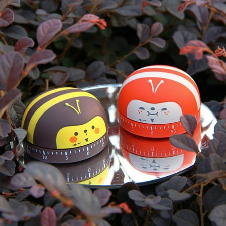 Neinkie Cute Bee Kitchen Timer, 60 Minutes Mechanical Wind-Up Kitchen ...