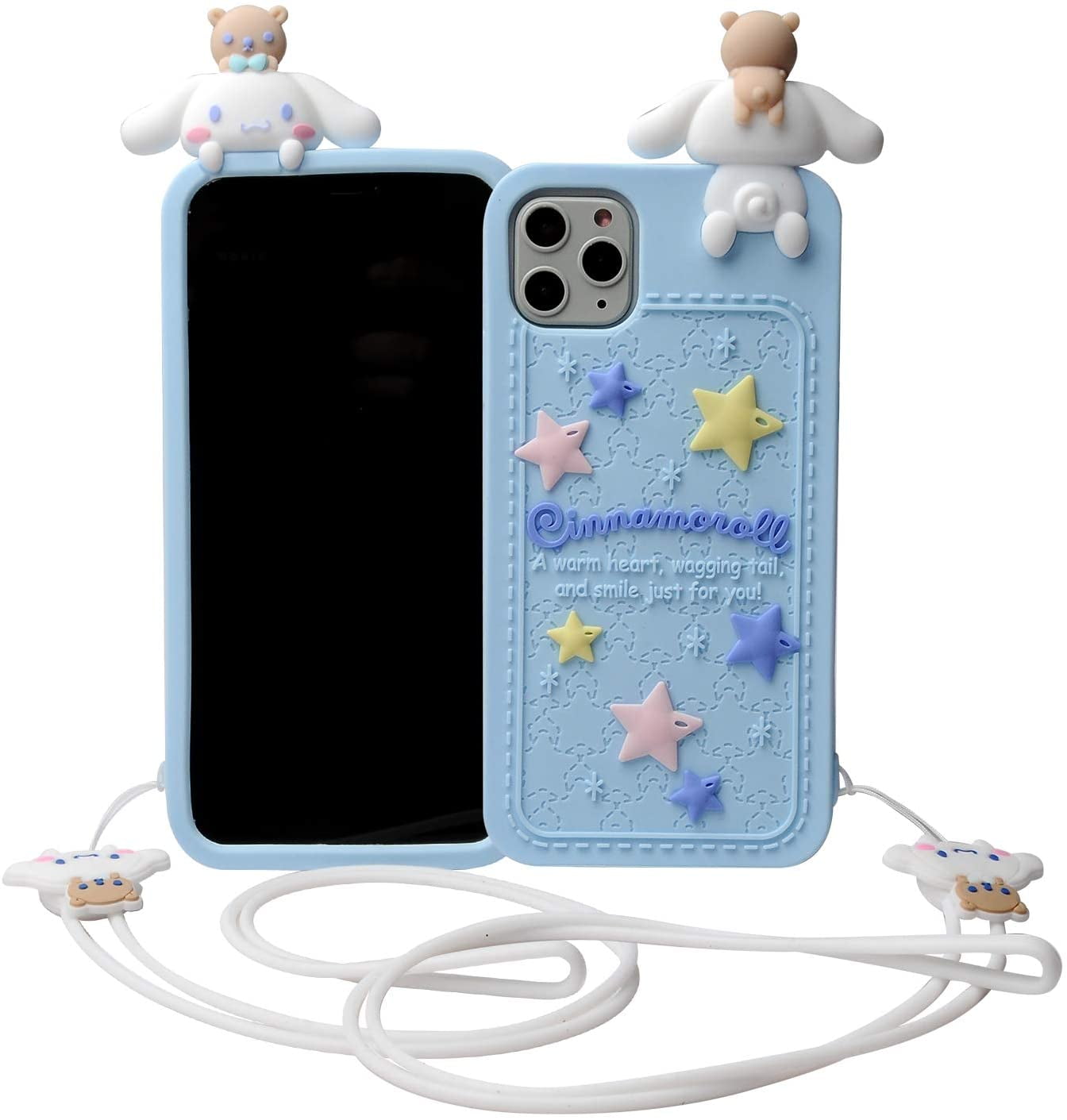 Color Cartoon Case para iPhone 11, 3D Cute Soft Silicone Rubber ...
