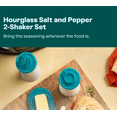 2-Piece Salt and Pepper Shaker Set – Hourglass Plastic Shakers with ...